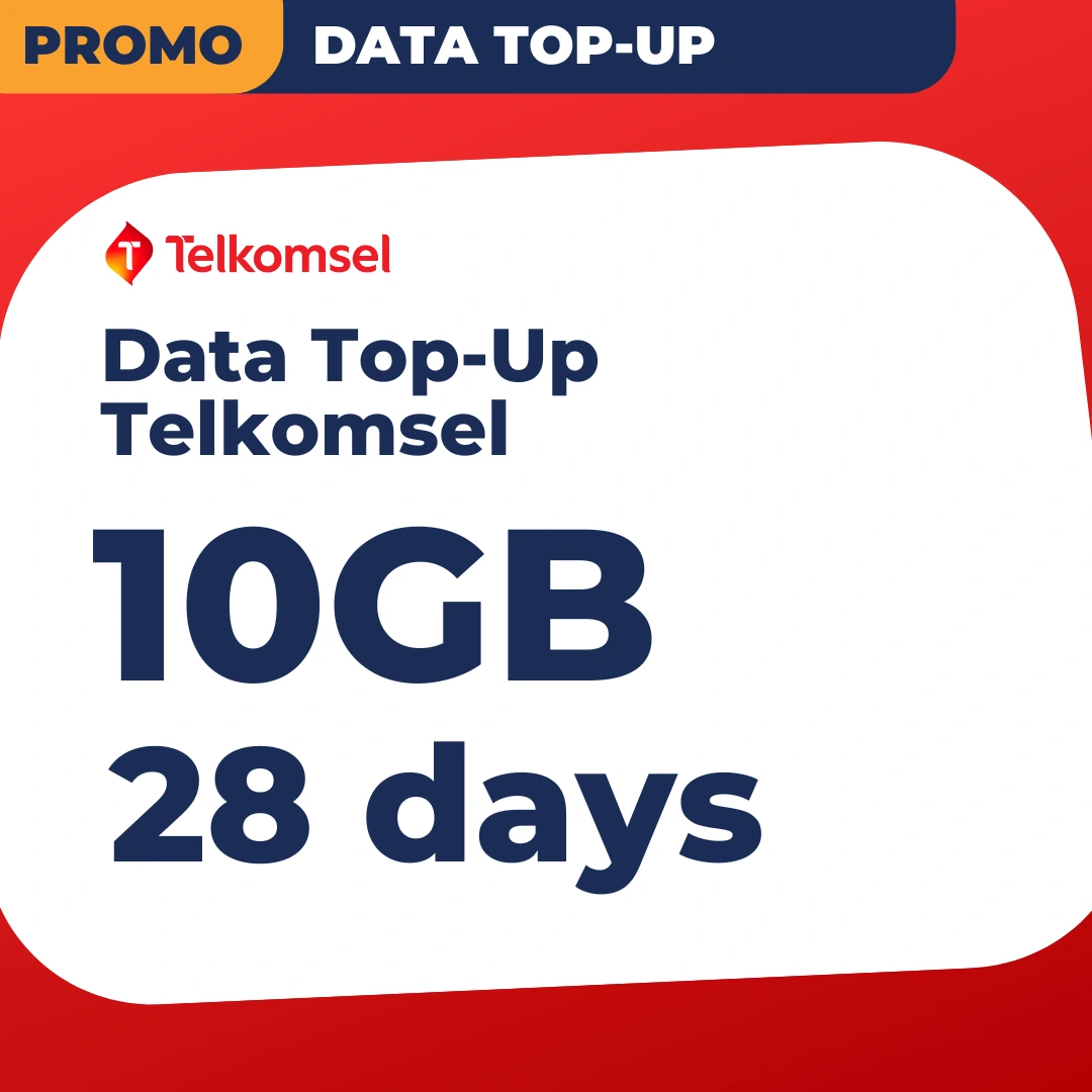 Data Top Up Telkomsel - 10GB - eSIM BaliEasy